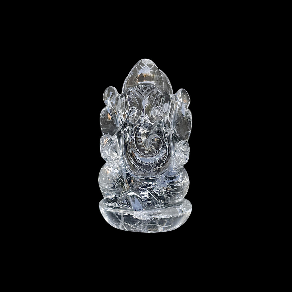Crystal Quartz Ganesha Idol 509 Carat Idol Height-6.8 CM-(CST-MRT-136 ...