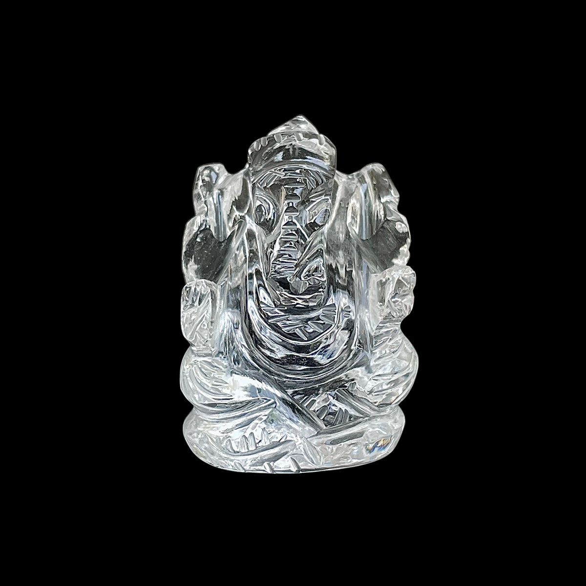 Crystal Quartz Ganesha Idol 113 Carat Idol Height-3.5 CM-(CST-MRT-56 ...